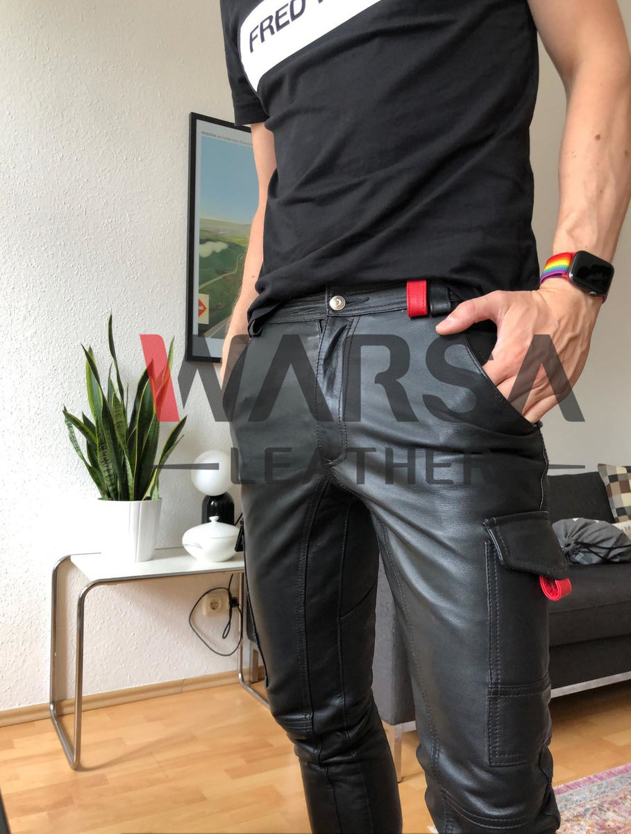 Slim Fit Sexy Leather Trousers – Warsa Leather